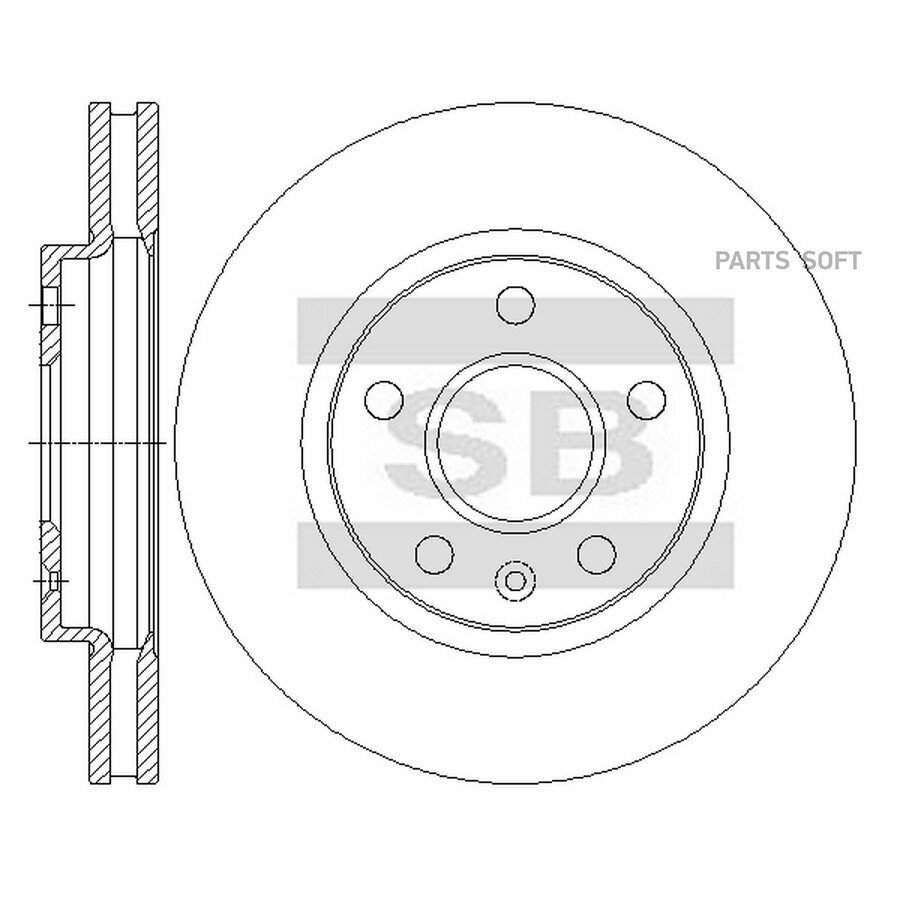 SANGSIN BRAKE SD3079 Диск тормозной