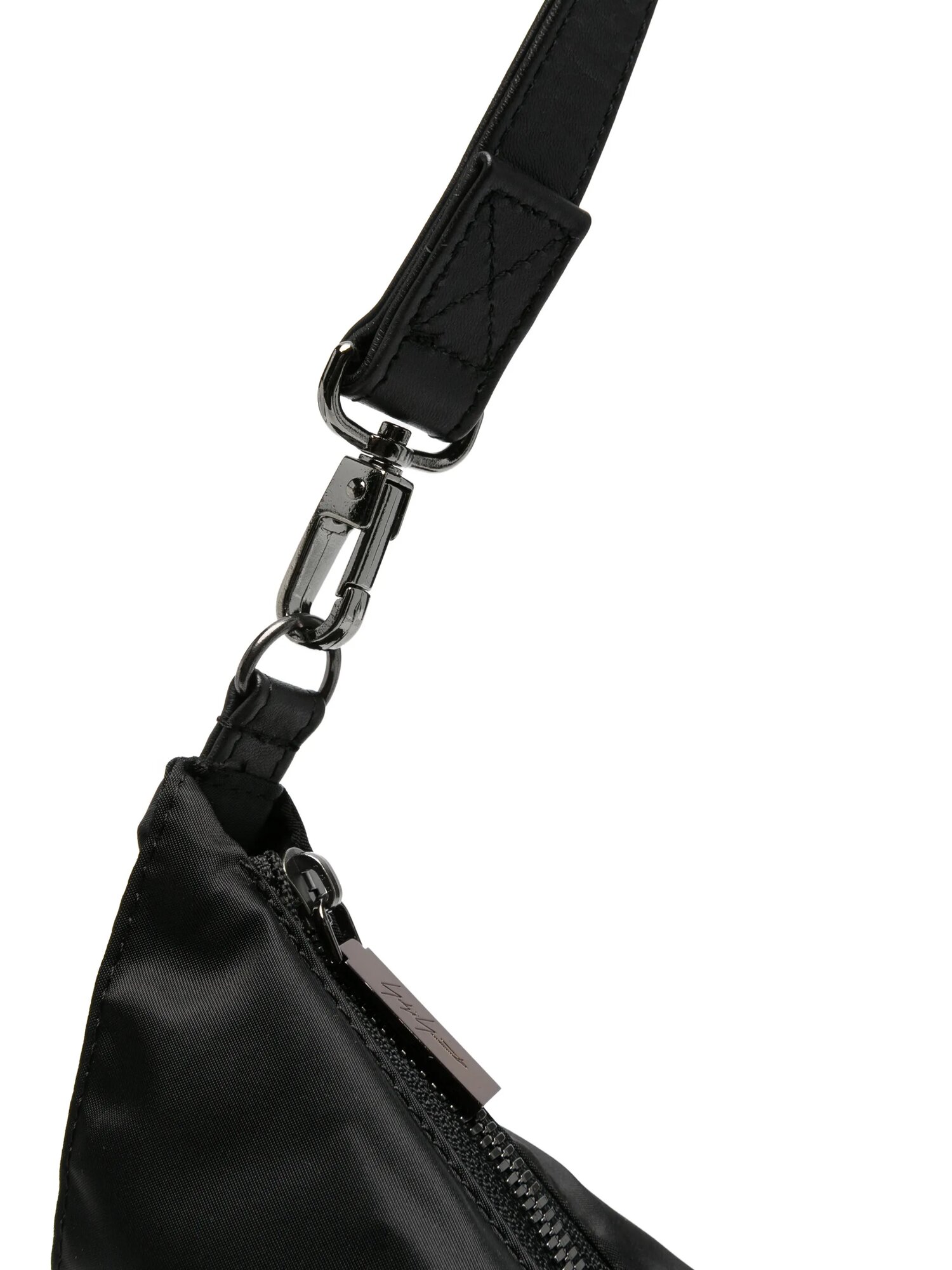 Сумка Yohji Yamamoto Asymmetric logo-patch shoulder bag — фото 1