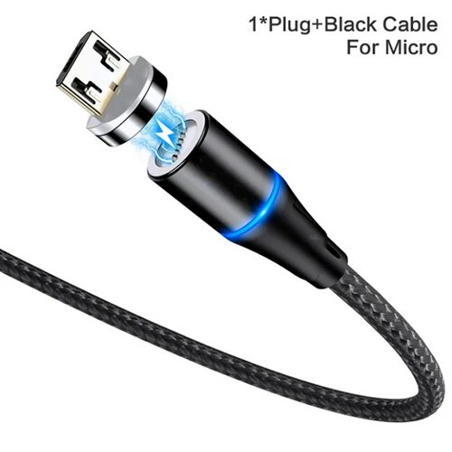 Магнитный кабель USB Starplat Type-C/Micro/Lightning для телефонов iPhone/Android, 3A, 1 м For Micro