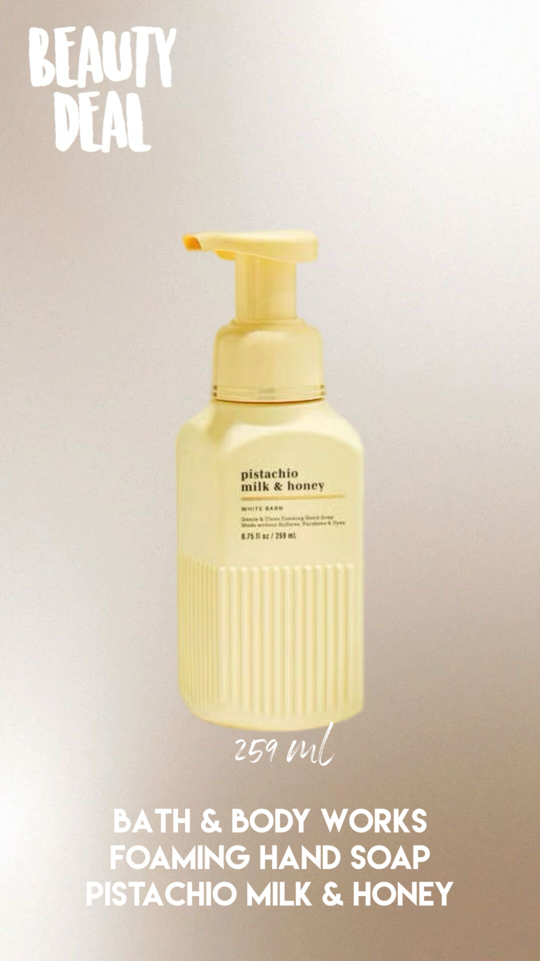 Bath & Body Works, мыло пенка для рук с ароматом фисташки, pistachio milk & honey, 259 мл