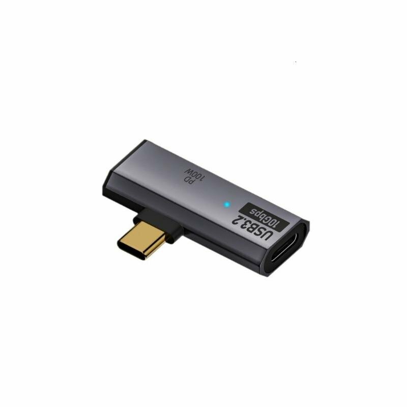 Адаптер USB-C 2-в-1 с быстрой зарядкой 100 Вт и OTG, Серый
