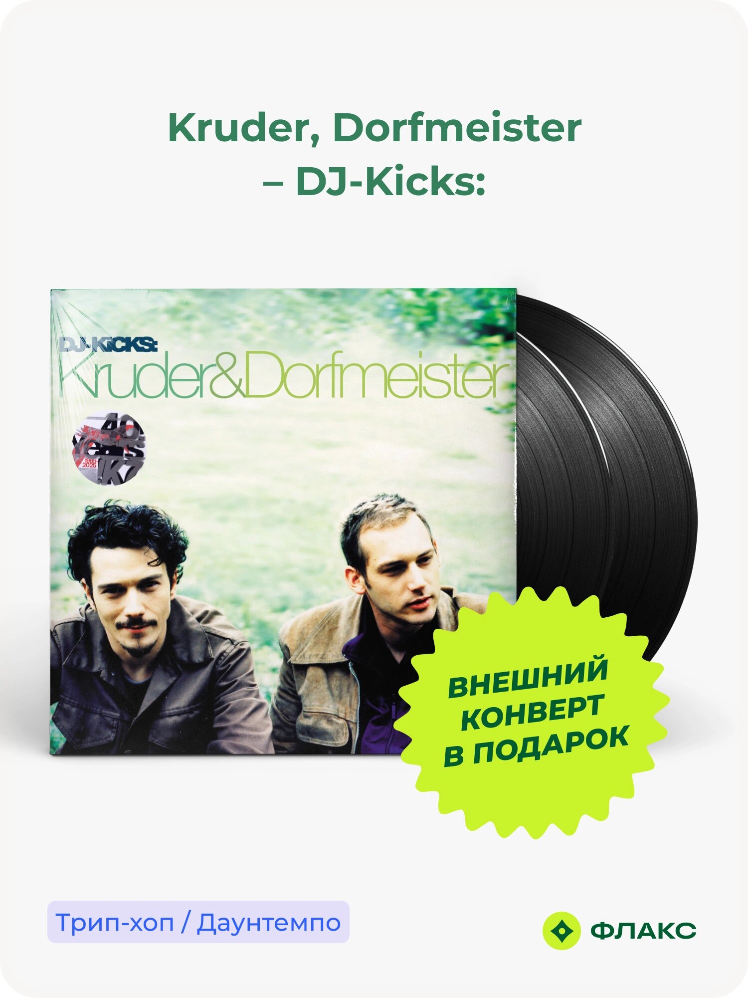 Виниловая пластинка Kruder, Dorfmeister - DJ-Kicks (2EP 12' + Коллекционная карточка), Свежее поступление