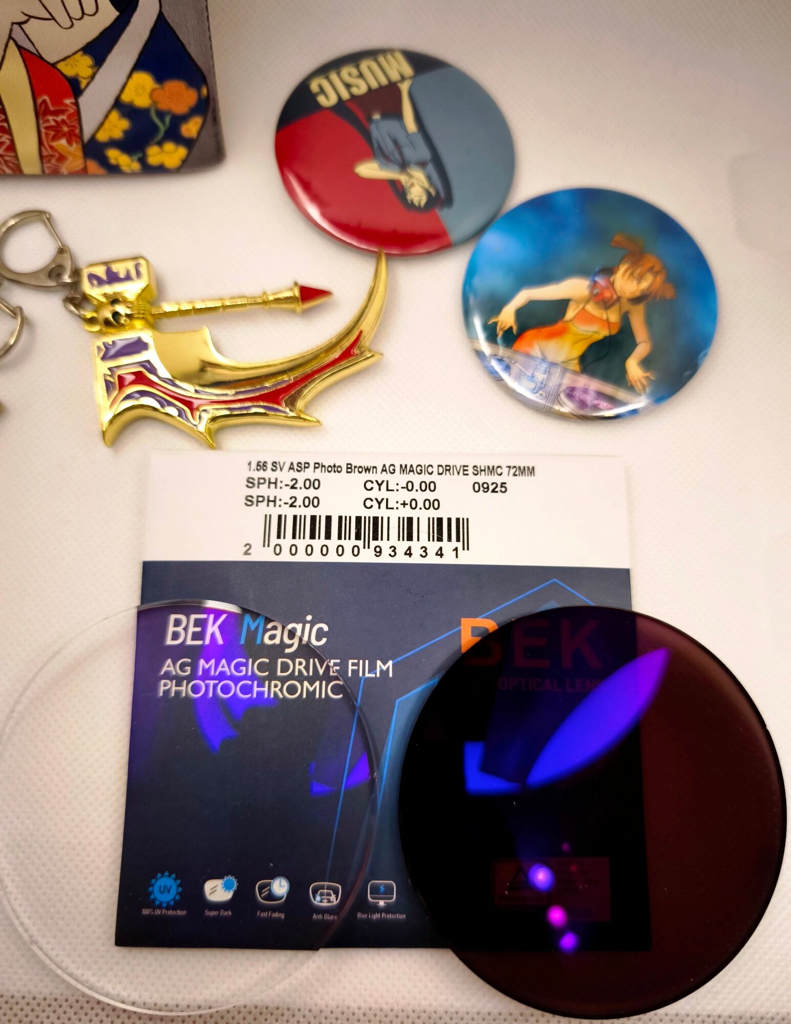 Линза Очковая Асферическая С мультипокрытием фотохромная Век 1.56 Magic Drive Brown (Коричневый) D70mm