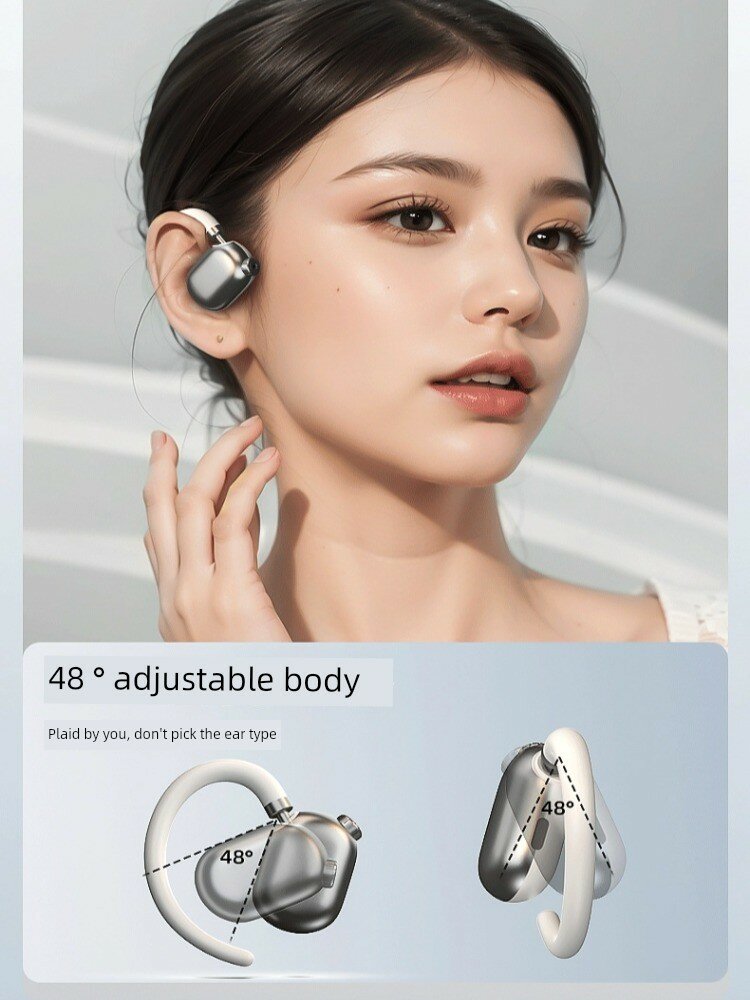 2025 Новые накладные Bluetooth-наушники с регулируемыми ушными крючками, голосовым управлением, Bluetooth 5.49,