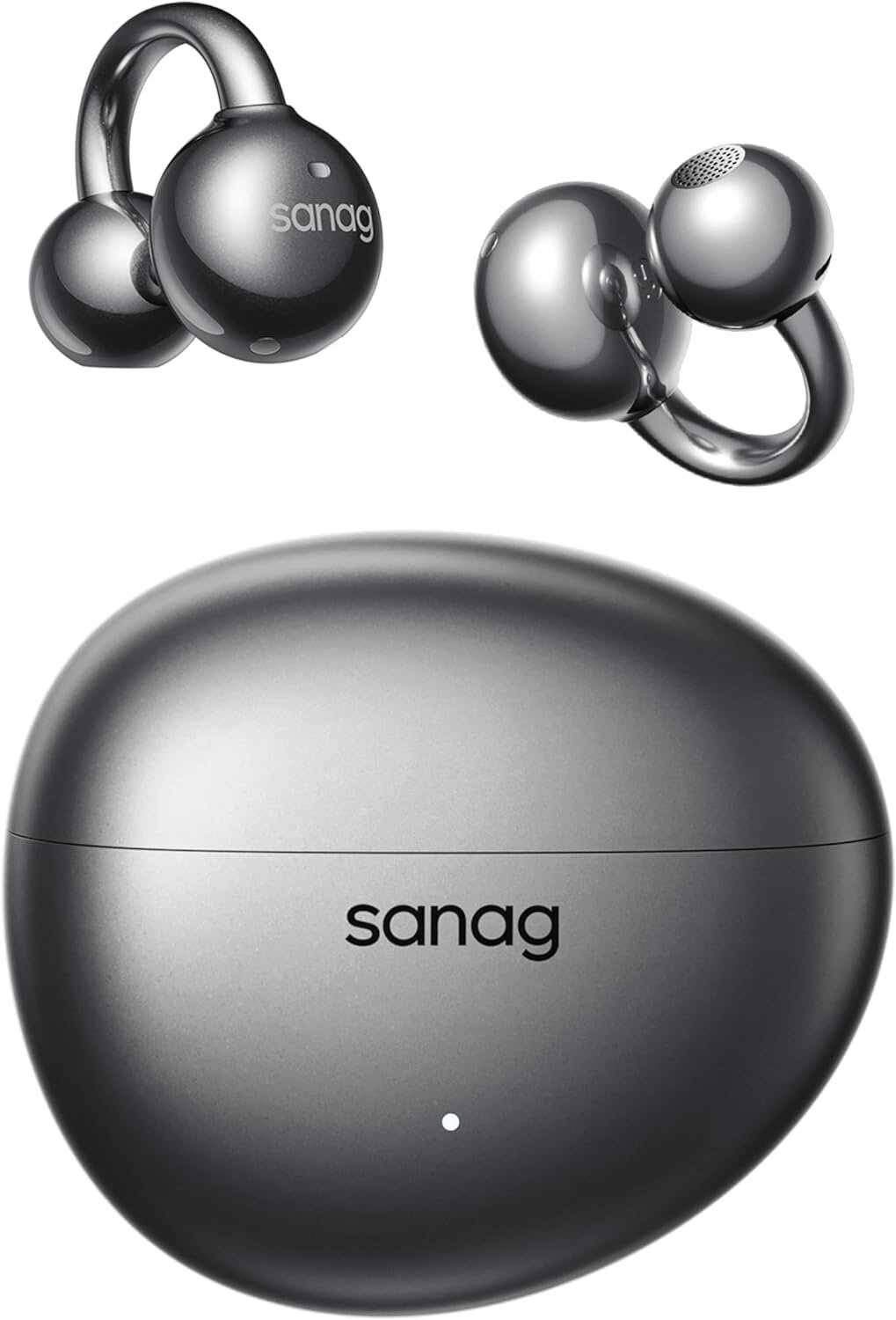 Sanag S7S Ultra — открытые AI Translator наушники, Bluetooth 6.0, 40 ч, IP67, ультралегкие, черные
