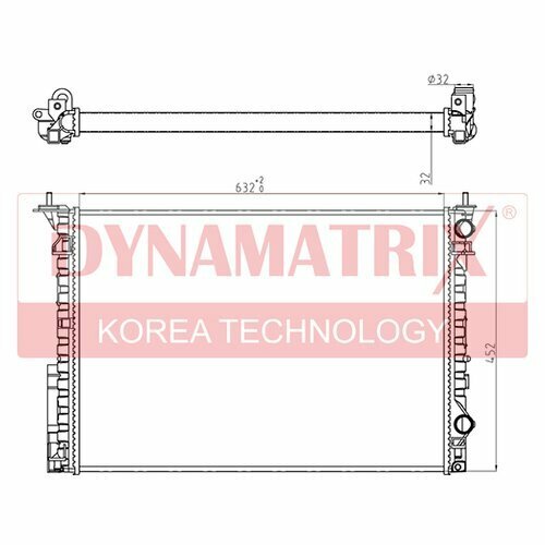 Основной радиатор (двигателя) Dynamatrix-Korea DR63843A для Renault Espace III, Laguna I