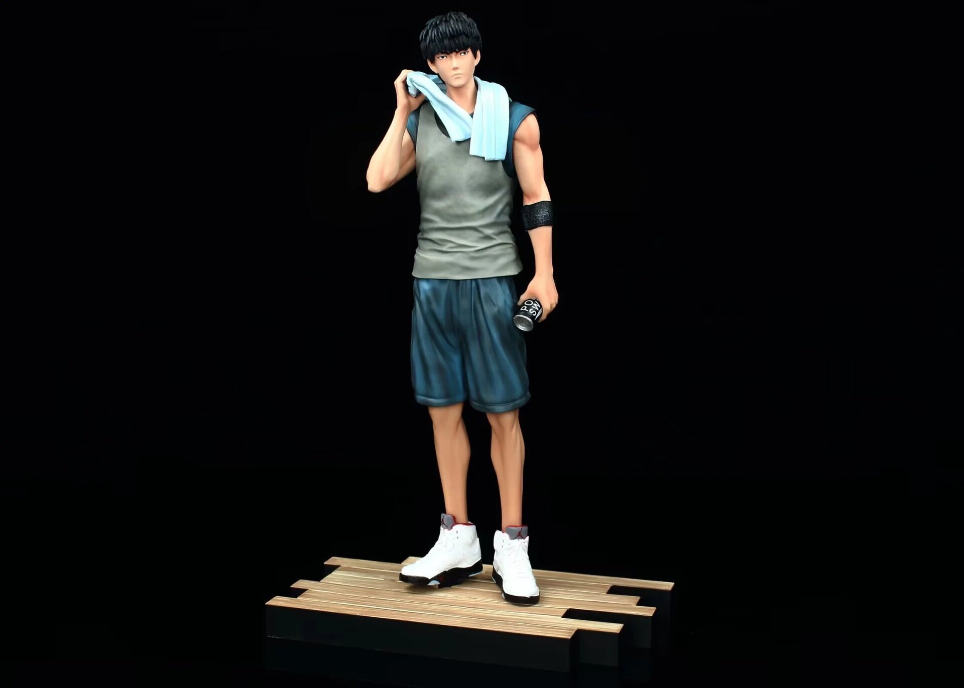 Фигурка Slam Dunk Rukawa Kaede, коллекционная модель PVC с деревянной базой, высота 40 см, в оригинальной коробке