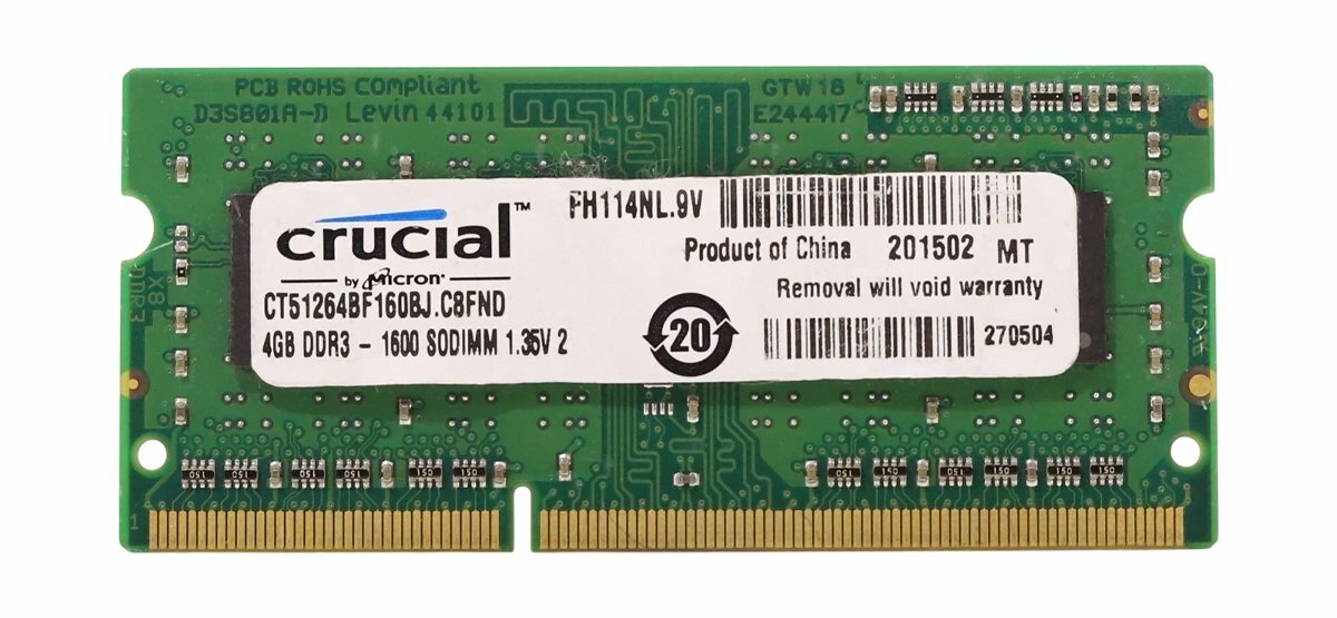 Оперативная память Crucial DDRIII 4Gb CT51264BF160BJ. C8FND