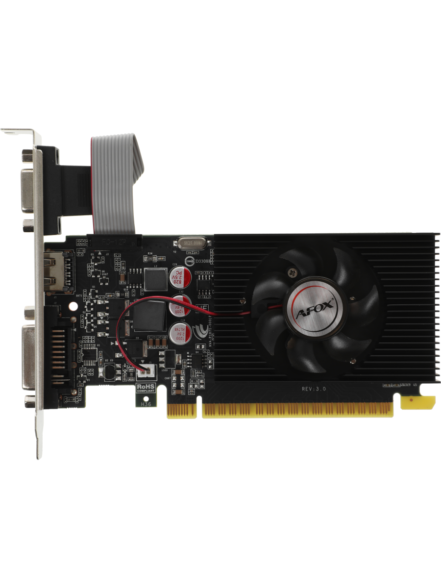 Видеокарта Afox PCI-E 2.0 AF220-1024D3L2 NV GT220 1Gb 128bit DDR3 625/1580 Ret low profile
