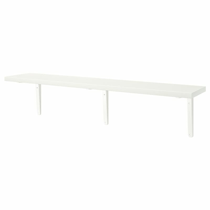 Полка IKEA BERGSHULT / TOMTHULT, белый, 120x20 см 994.183.15