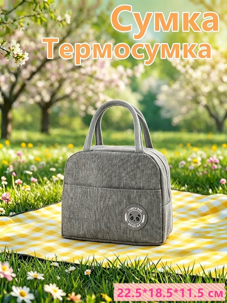Термосумка для ланч-бокса 6 литров, термо сумка для обеда и еды в контейнере, холодильник для детских бутылок, 22.5х18.5х11.5см для контейнеров для детского питания