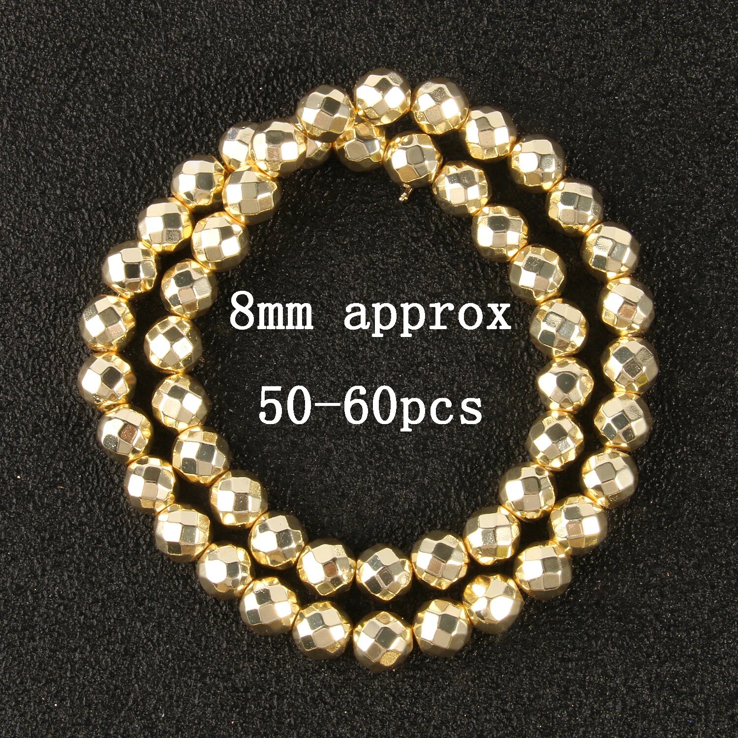 Бусины из гематита золотого цвета 9к faceted 8mm