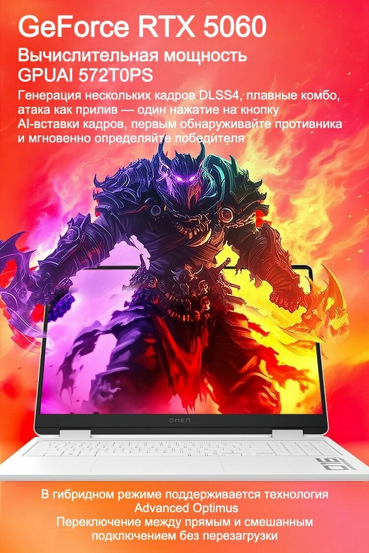 Игровой ноутбук HP OMEN 11 i7-14650HX, RTX5060, 32ГБ/2ТБ, Русская раскладка — фото 1