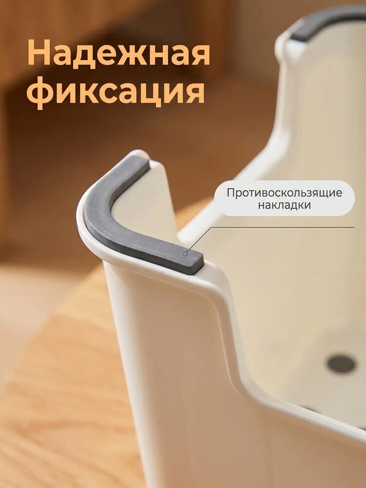IKEA BOLMEN Детский стул, подставка-лестница, 44х35х25см, синий, полипропилен, макс. нагрузка 100 кг — фото 1