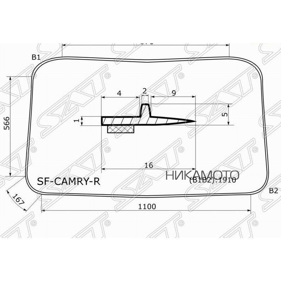 SAT SFCAMRYR молдинг заднего стекла TOYOTA CAMRY 06-11