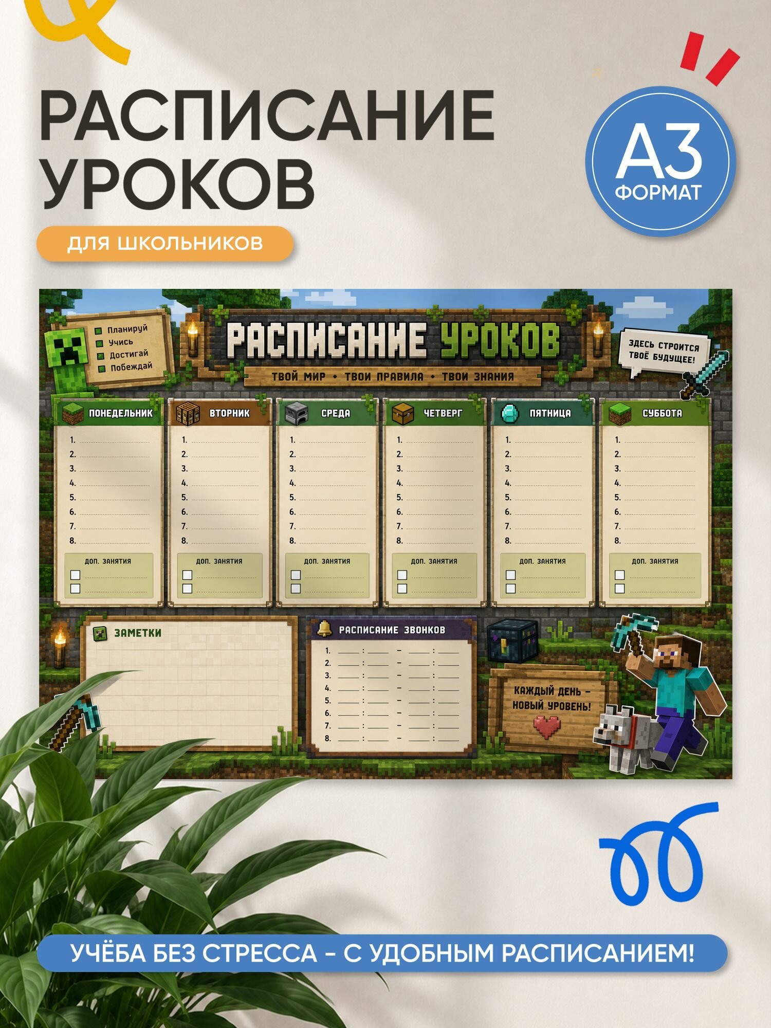 Расписание уроков Minecraft, Майнкрафт