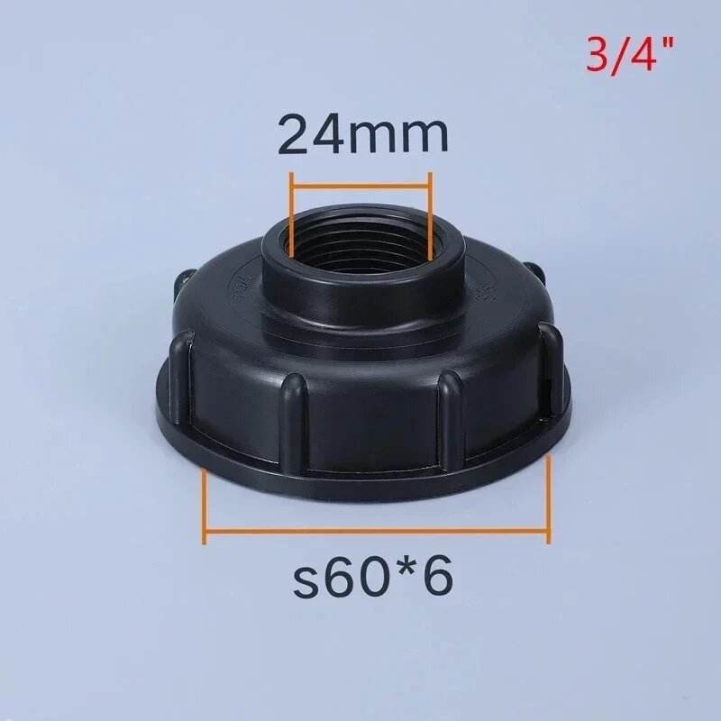 Адаптер для IBC-контейнера 3/4", 24mm, черный