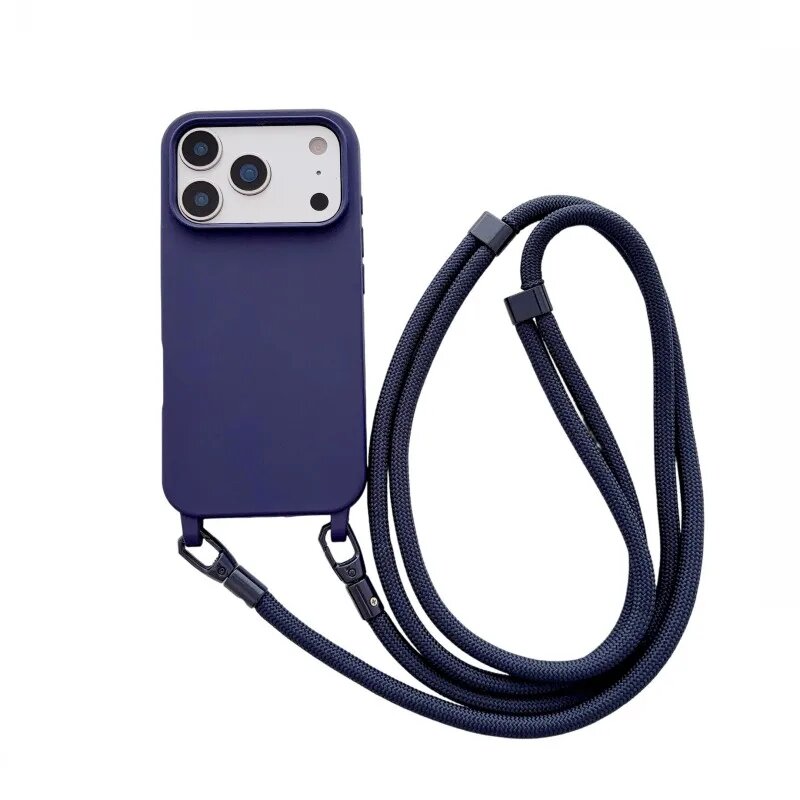 Модный чехол-шнурок для iPhone 17 Pro Max 14 12 13 15 16 Plus Синий, Dark blue, for iPhone17 Pro Max