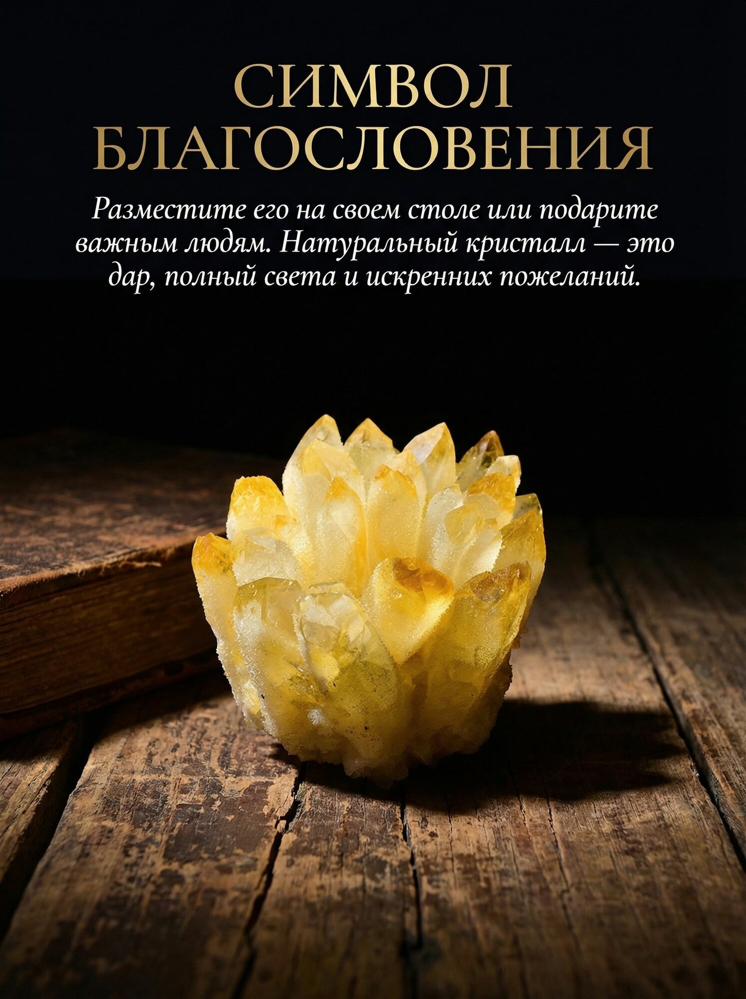 Талисман Оберег/ Натуральная цитриновая гроздь - Счастливый энергетический камень,400-500 г