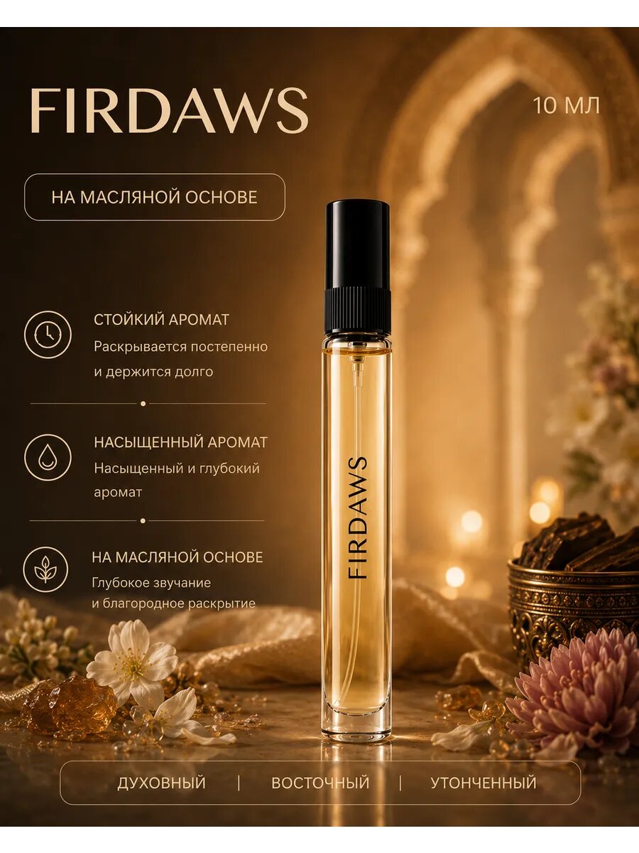 Оригинальные масляные духи FIRDAWS 10ml Спрей