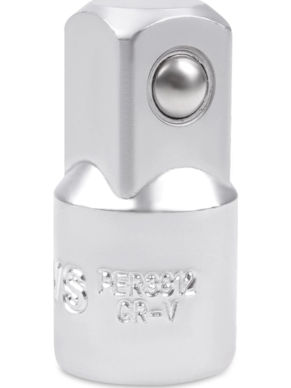 Переходник AVS PER3812 F3/8"DR*M1/2"DR - хромованадиевая сталь, сатиновое покрытие, твердость – 45-48 HRC