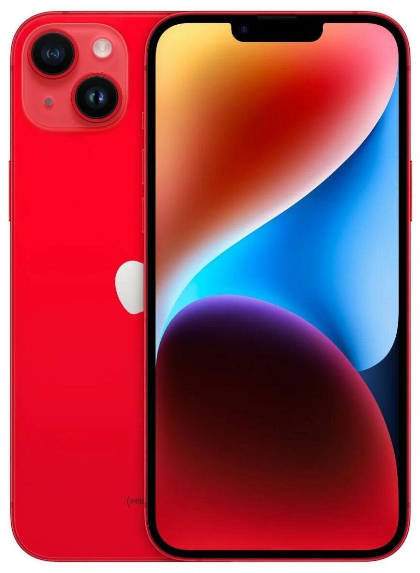 Смартфон Apple iPhone 14 Plus, 6/256Gb, Nano SIM+eSIM, Product Red (Красный)