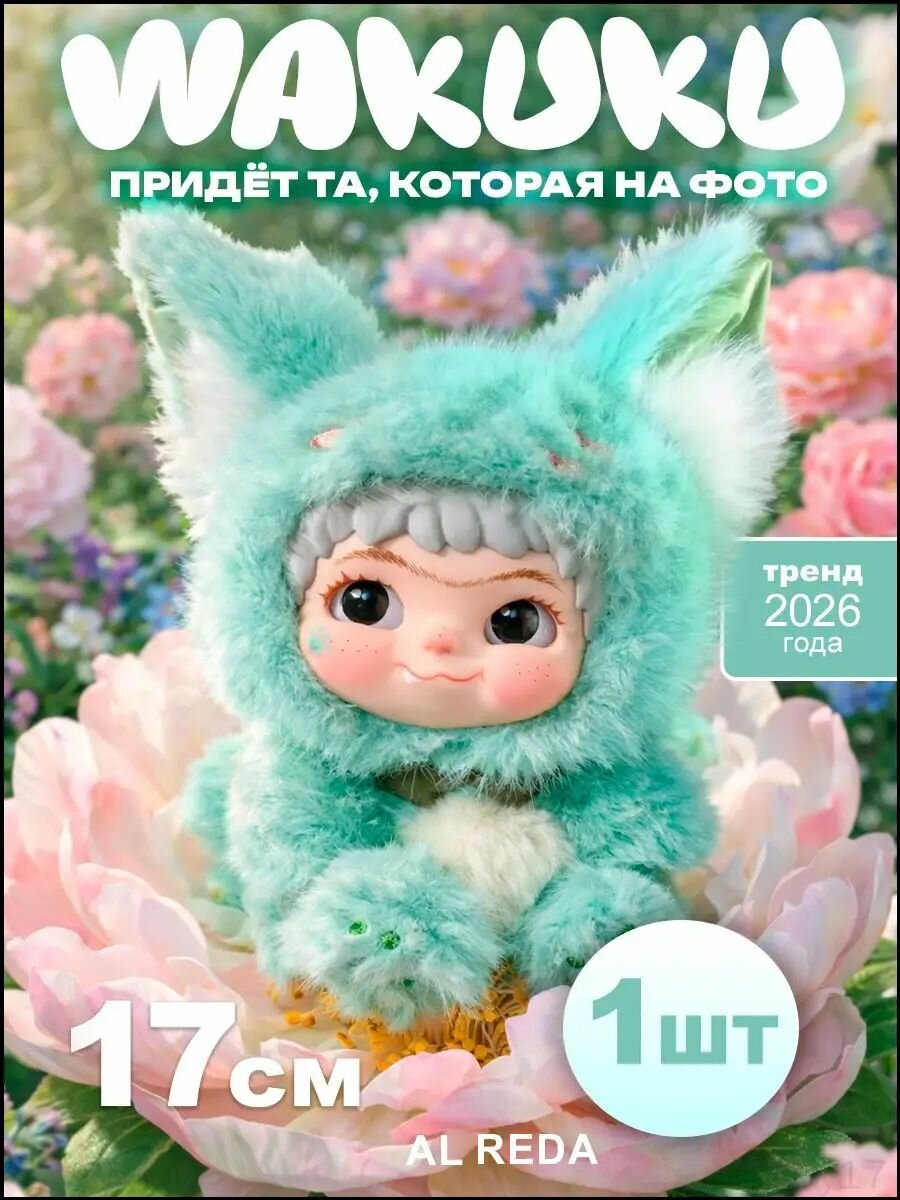 Вакуку коллекционный брелок, серия Wakuku лисенок, Мягкая игрушка