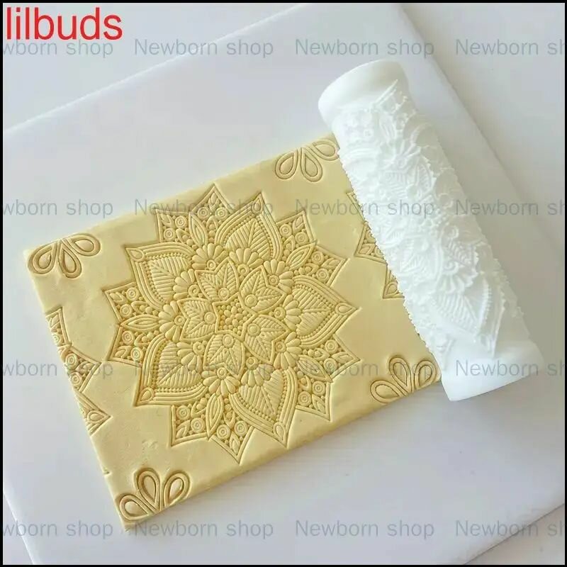 Текстурный ролик, Узор в стиле мандалы,8cm