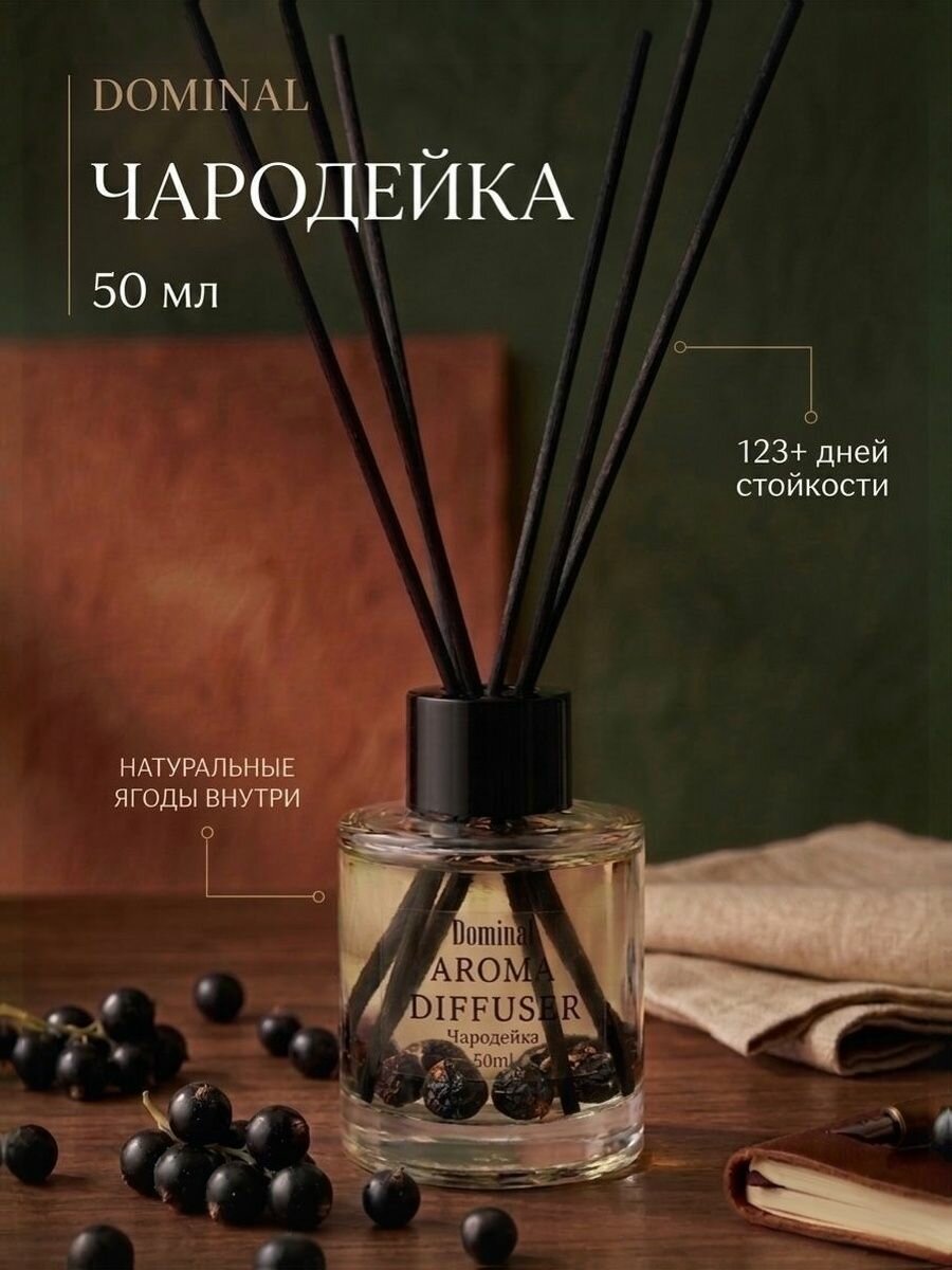 Ароматический диффузор/ парфюм для дома и офиса с палочками/"Чародейка"