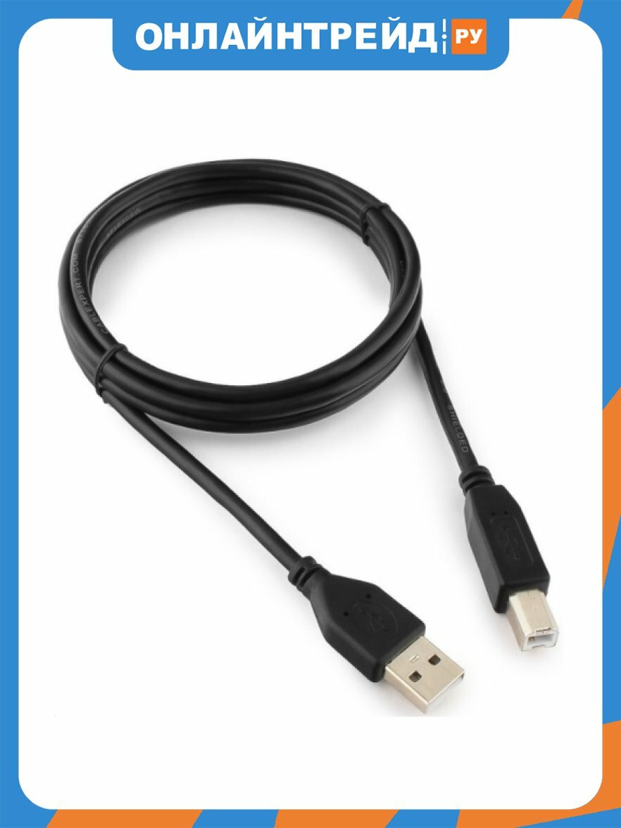 Кабель Cablexpert USB-A -USB-B, 1м, черный