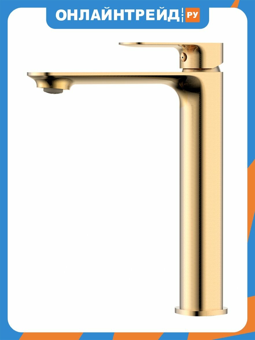 Смеситель для раковины Aquame AQM6314BG Monza однорычажный, Brushed gold