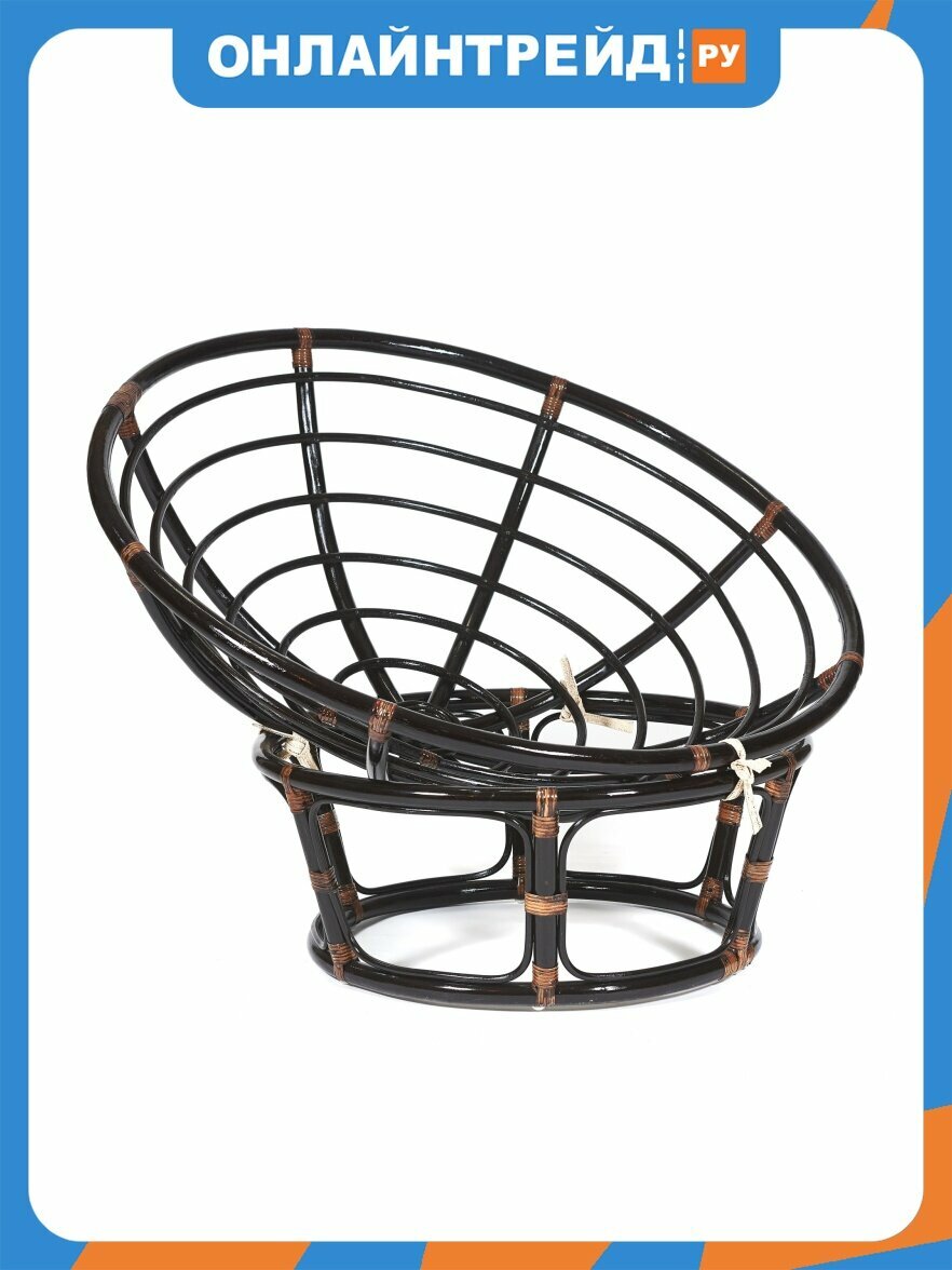 Кресло Tetchair "PAPASAN" 23/01 W /без подушки/ 115х101х104 см, Antique brown (античный черно-коричневый)