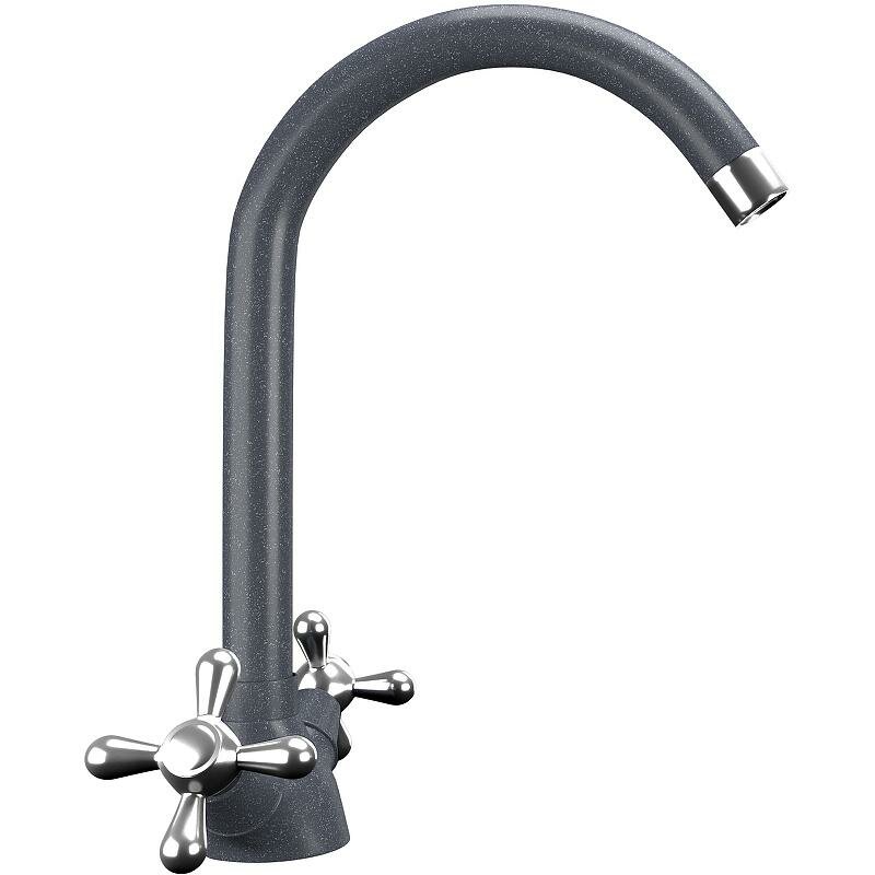 Смеситель для кухни Ulgran Classic U-012-343 антрацит, вентильный, латунь