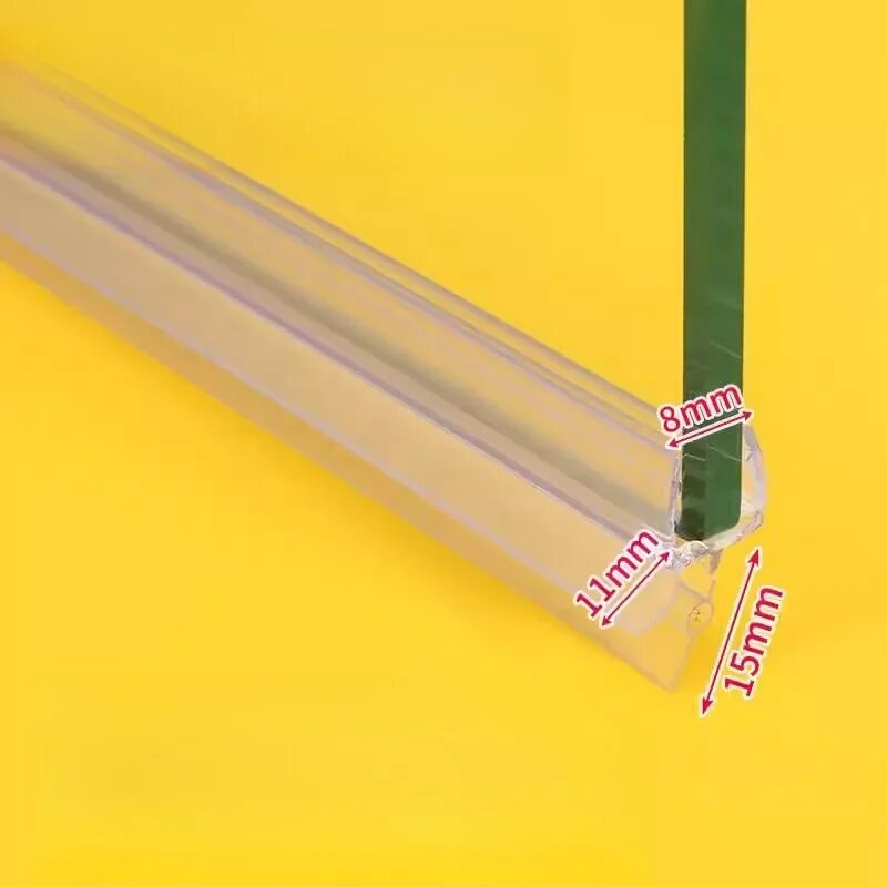 ПВХ уплотнительная лента для душевой кабины 6-12 мм glass 8mm 2pcsX50cm