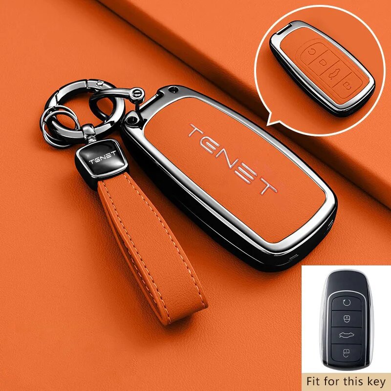Чехол для автомобильного ключа из цинкового сплава для Tenet T7 T8 T9 2025 2026: Style 7-Red-1PC