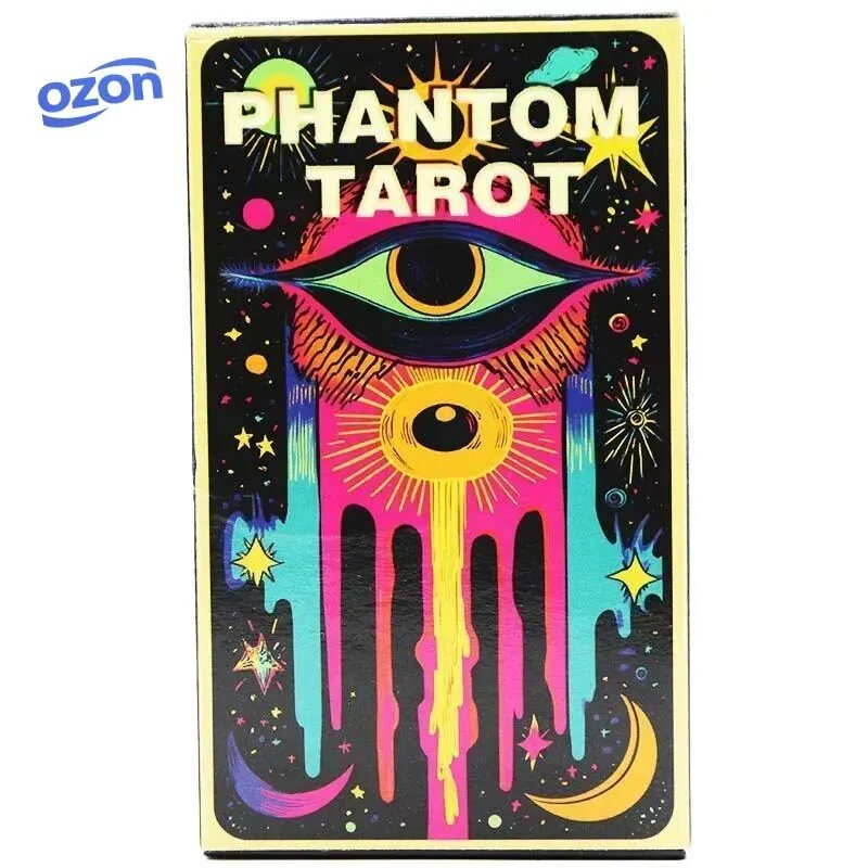 Колода карт Таро Phantom / 78 карт / Размер 10x6 см / Для гадания и коллекционирования