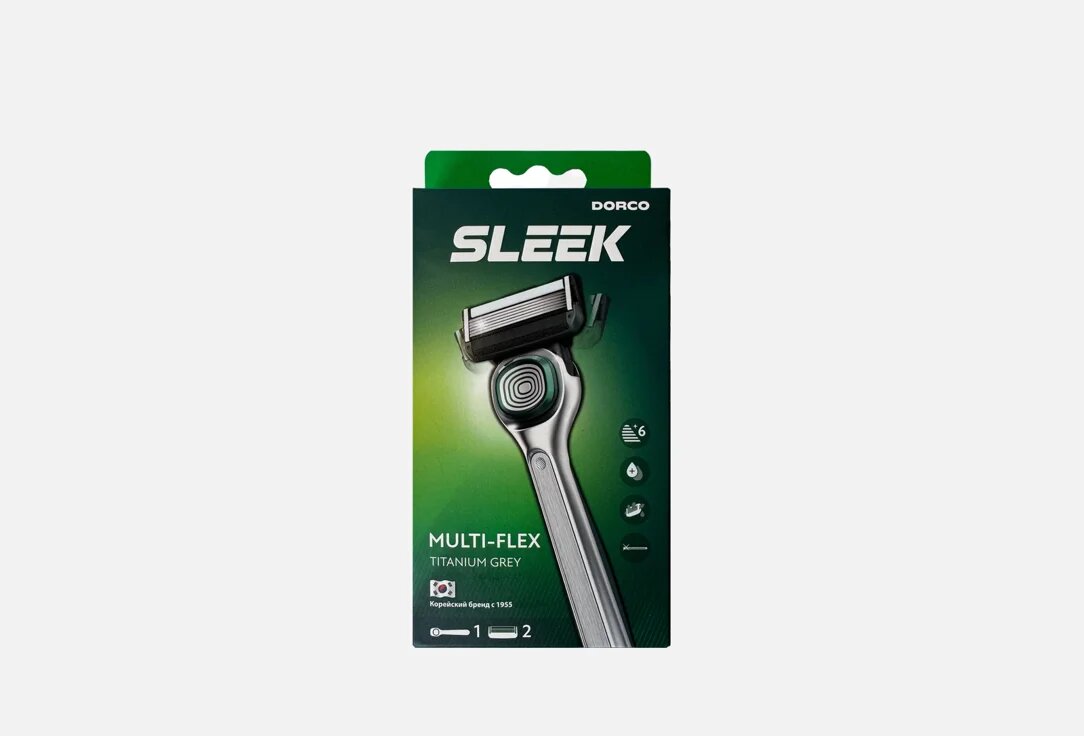 Dorco Sleek Станок для бритья + 2 сменные кассеты 3 шт