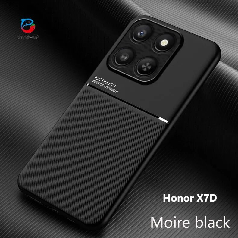 Модная софтшелл чехол для Honor X7D (Хонор Х7д ) , магнитная металлическая пластина