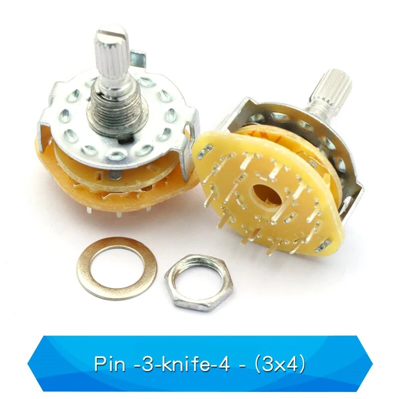 RS25 6 мм полосовой переключатель Pin 3 knife 4 gear