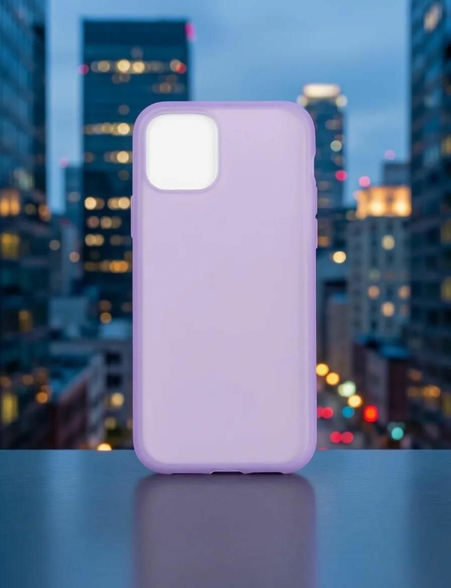 Чехол для iPhone 11 Pro ( айфон одиннадцать про ), полупрозрачный фиолетовый.