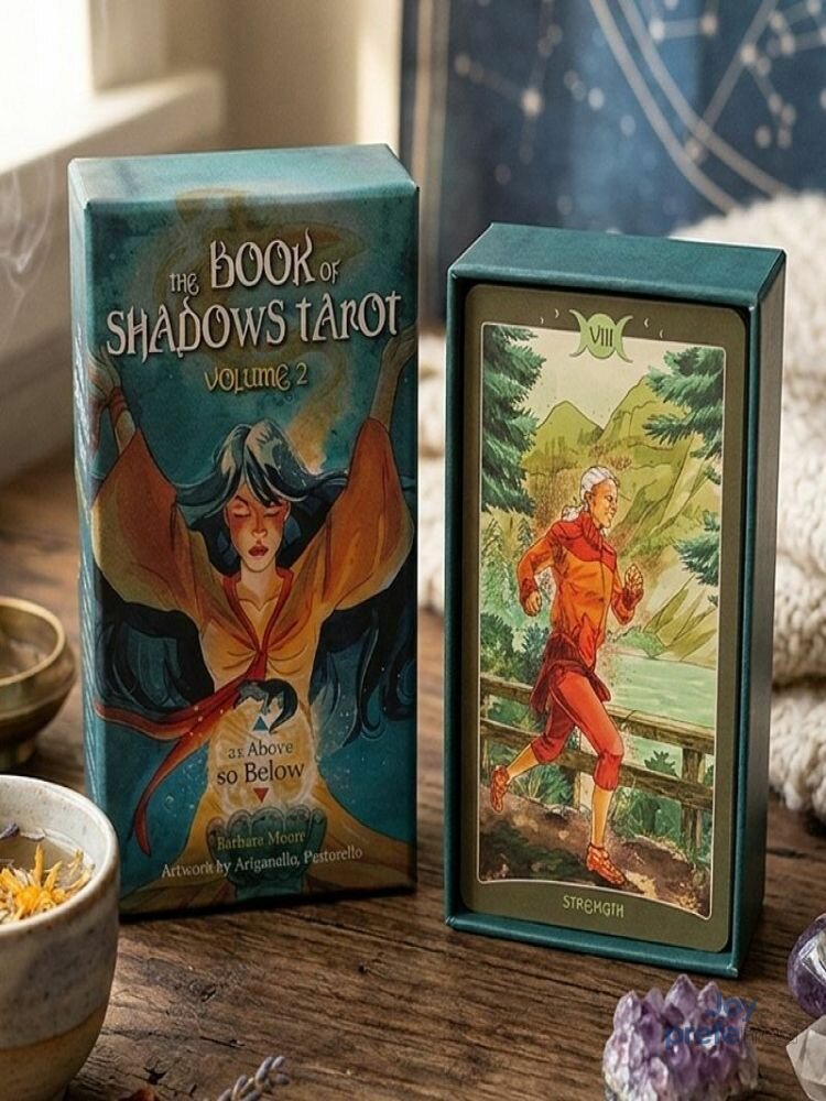 Карты Таро Book of Shadows Tarot Volume 2, 78 карт, 12*7см, матовое лакирование, двустороннее тиснение, для таро-чтений, подарок