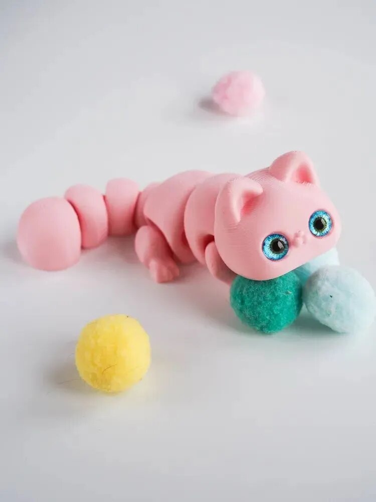 Подвижная игрушка для детей котенок, Фигурки котенок, подарки для детей, украшения для дома