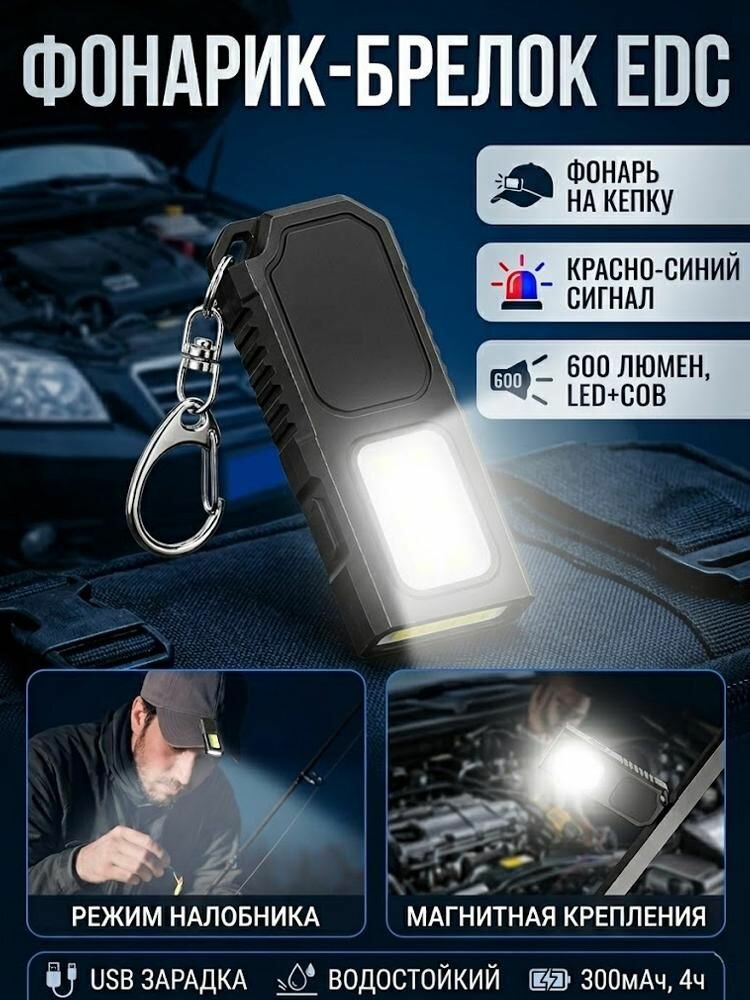 Портативный поясной брелок, мини-фонарик
