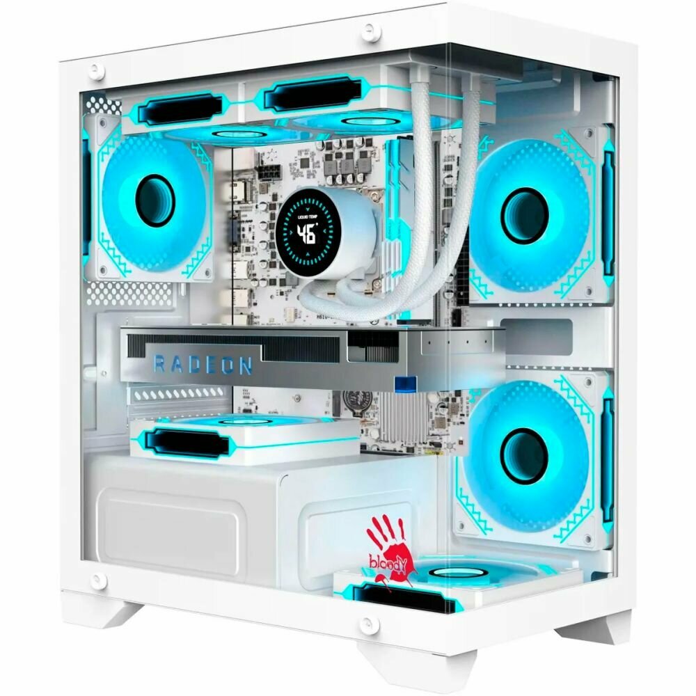 Корпус компьютерный Bloody BD-CC103-WH Micro Tower белый