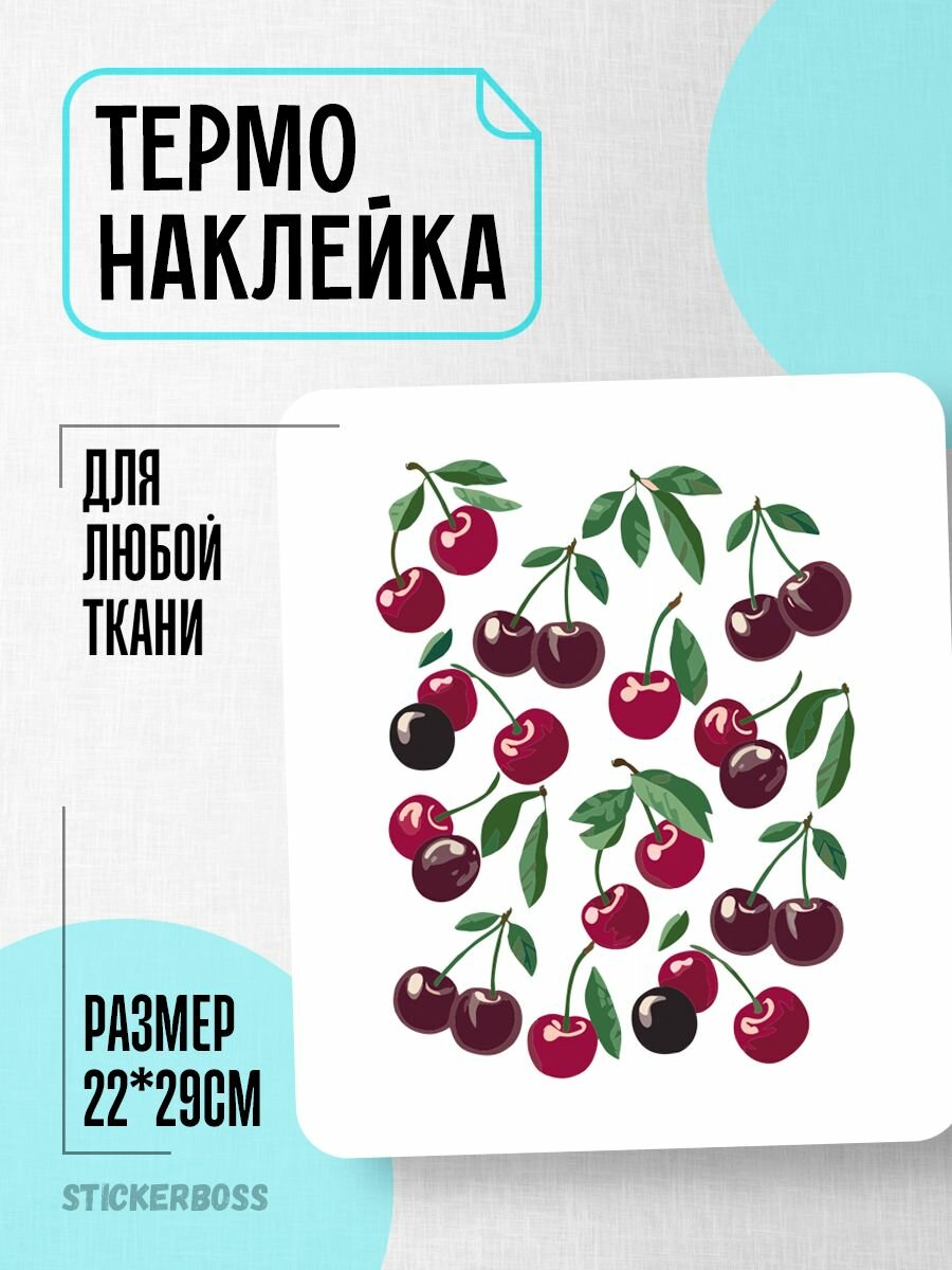 Термонаклейка термотрансфер на одежду Вишня