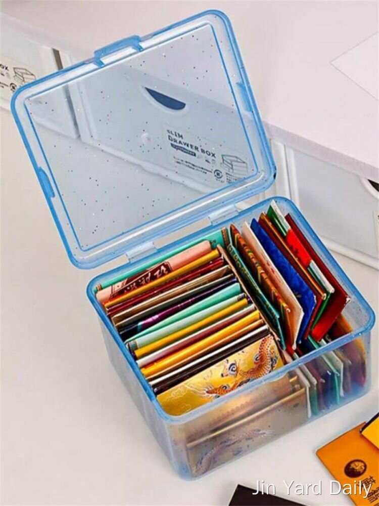 Коробка-органайзер Slim Drawer Box с отделениями, 9.5x8x6 см, прозрачная, для хранения мелочей, документов, ключей