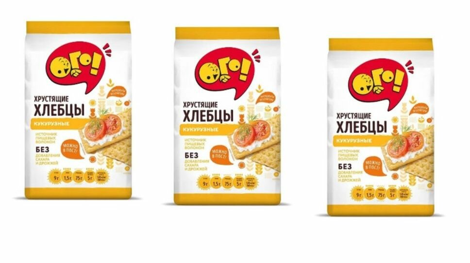 Ого! Хлебцы Кукурузные,75г,3 шт