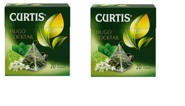 Curtis Чай пирамидки Hugo Cocktail, 20шт х1.8 г, 2шт