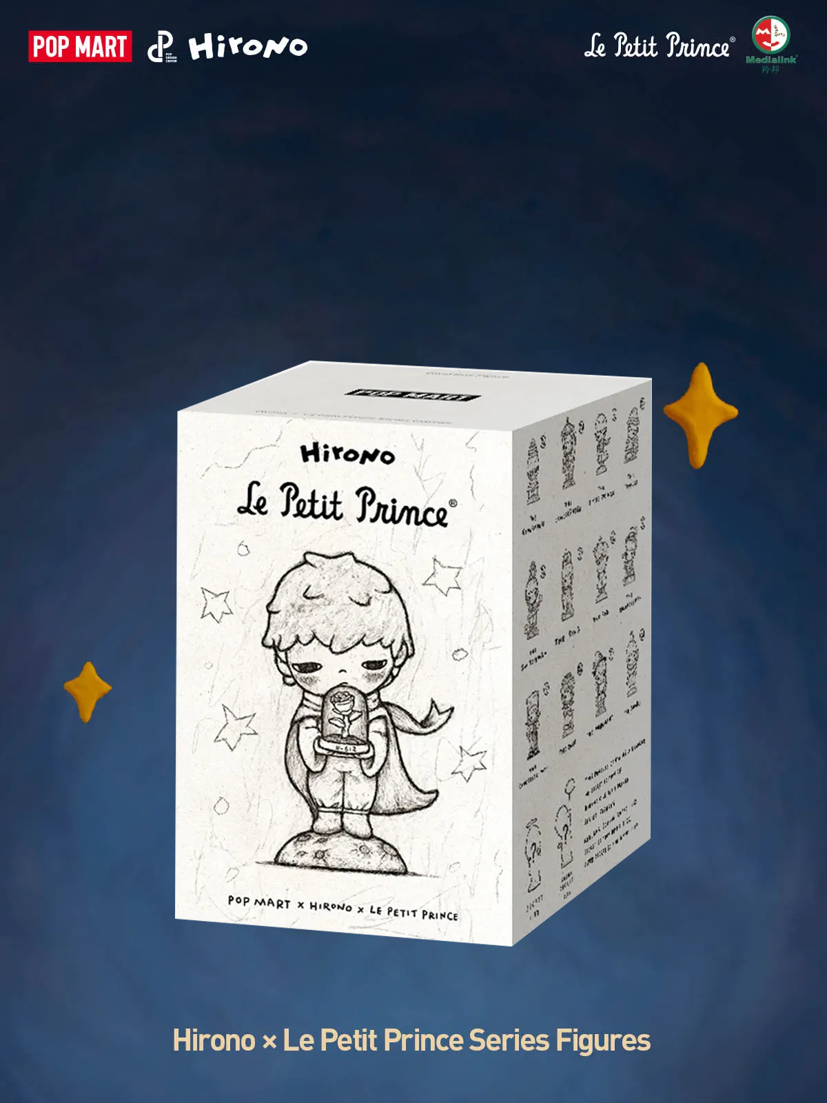 Коллекционная фигурка Слепая коробка POP MART Hirono × Le Petit Prince Series Figures Blind Box, 1 шт