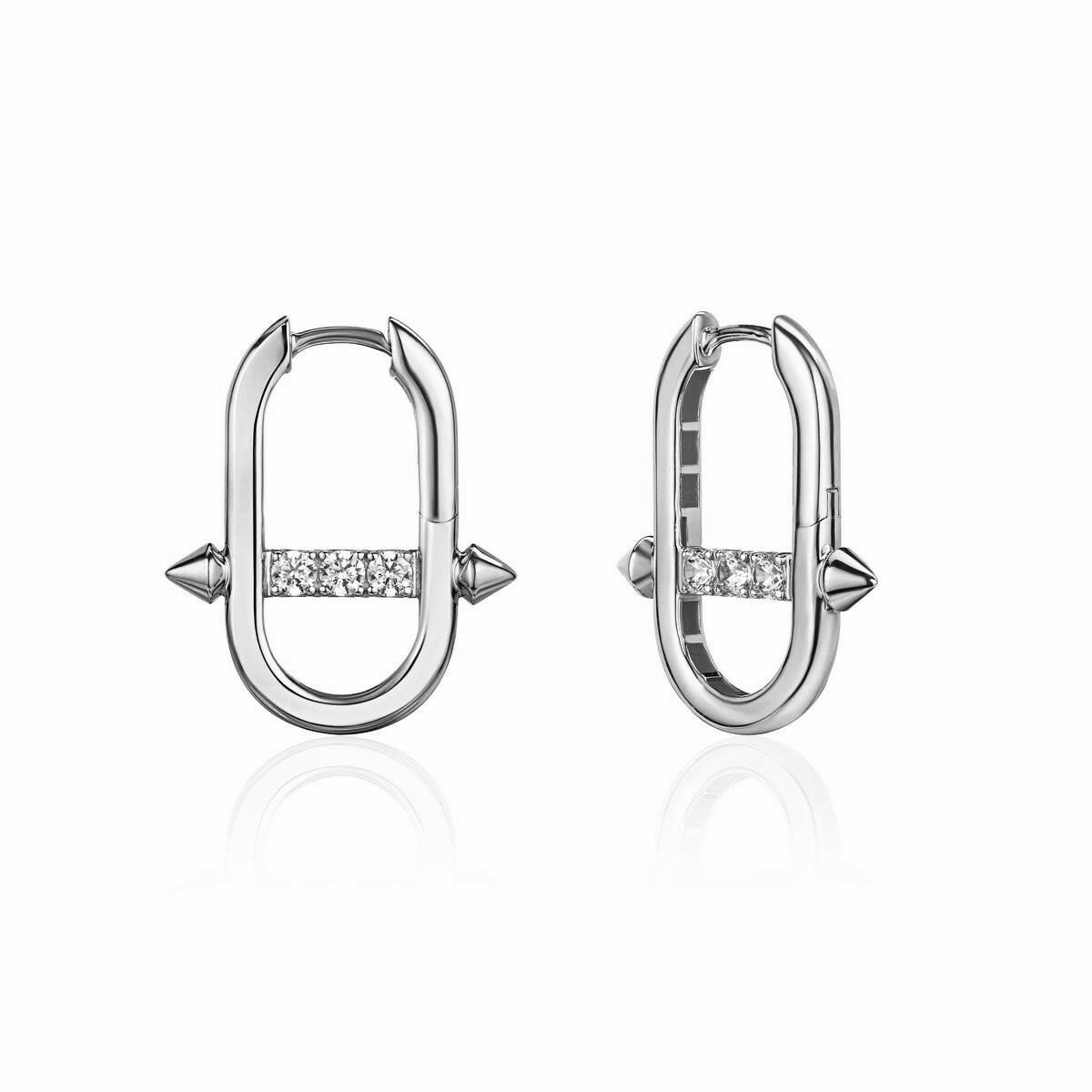 Серьги Эстет, платина, 585 проба, фианит